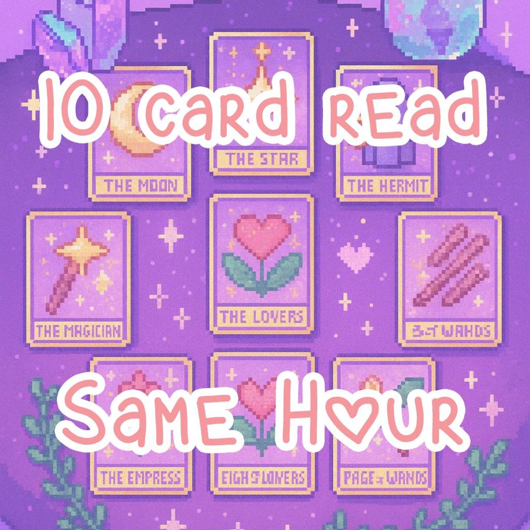 SAME HOUR, 10 Card Pull Reading, Very Detailed Psychic Reading, Tarot ...