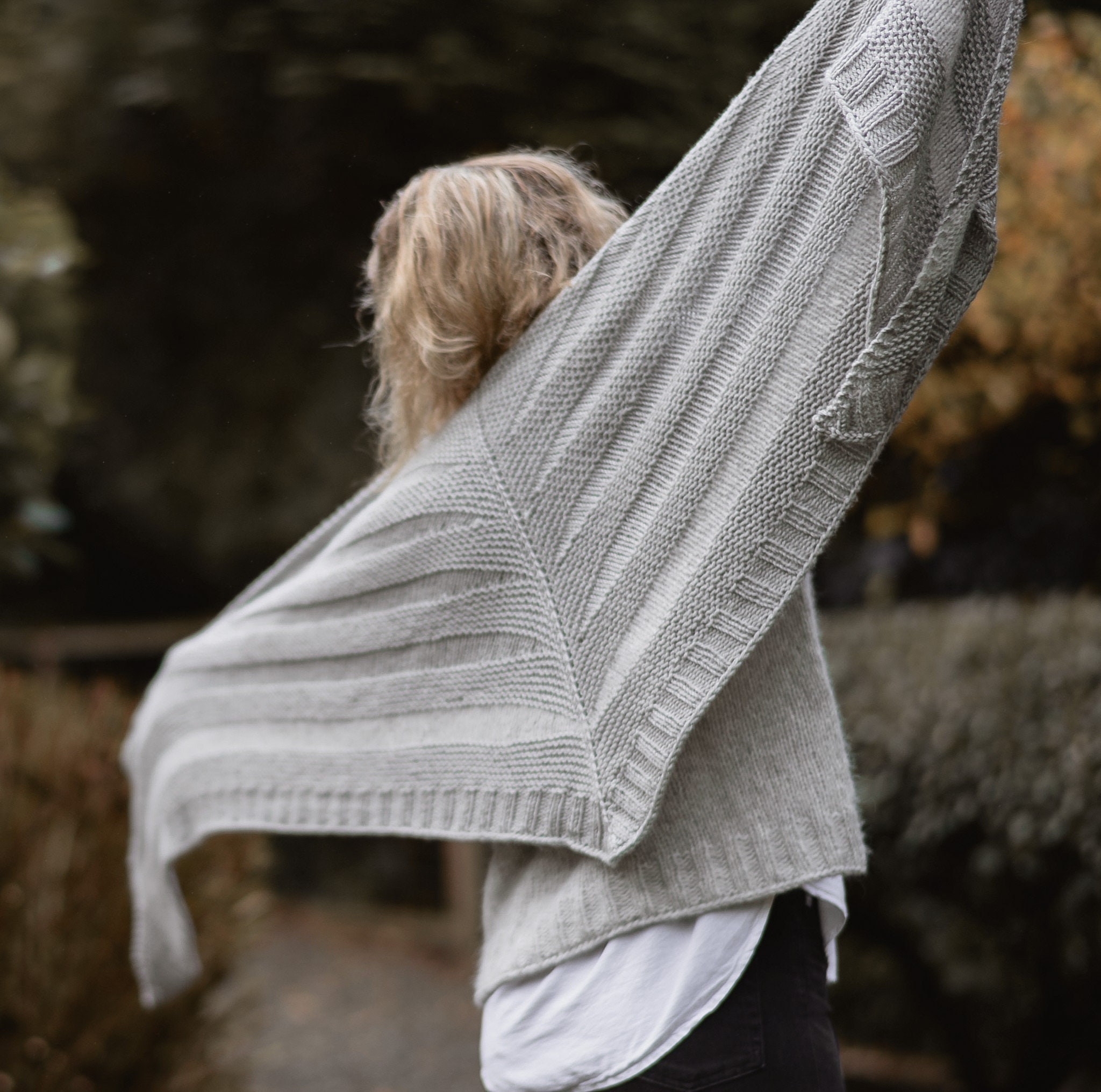 KNITTING Pattern-the Barred Wrap (one Size) - Etsy