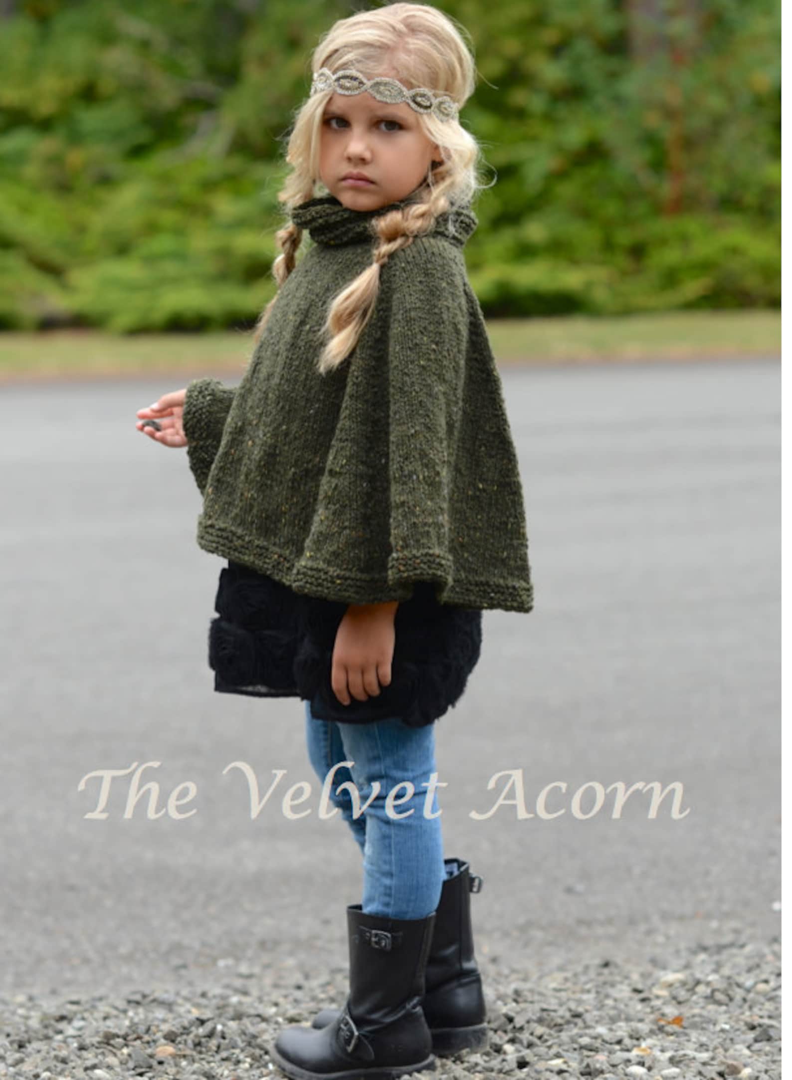 Knitting Pattern - Grove Cape (2, 3/4, 5/7, 8/10, 11/13, 14/16, S/M, L ...