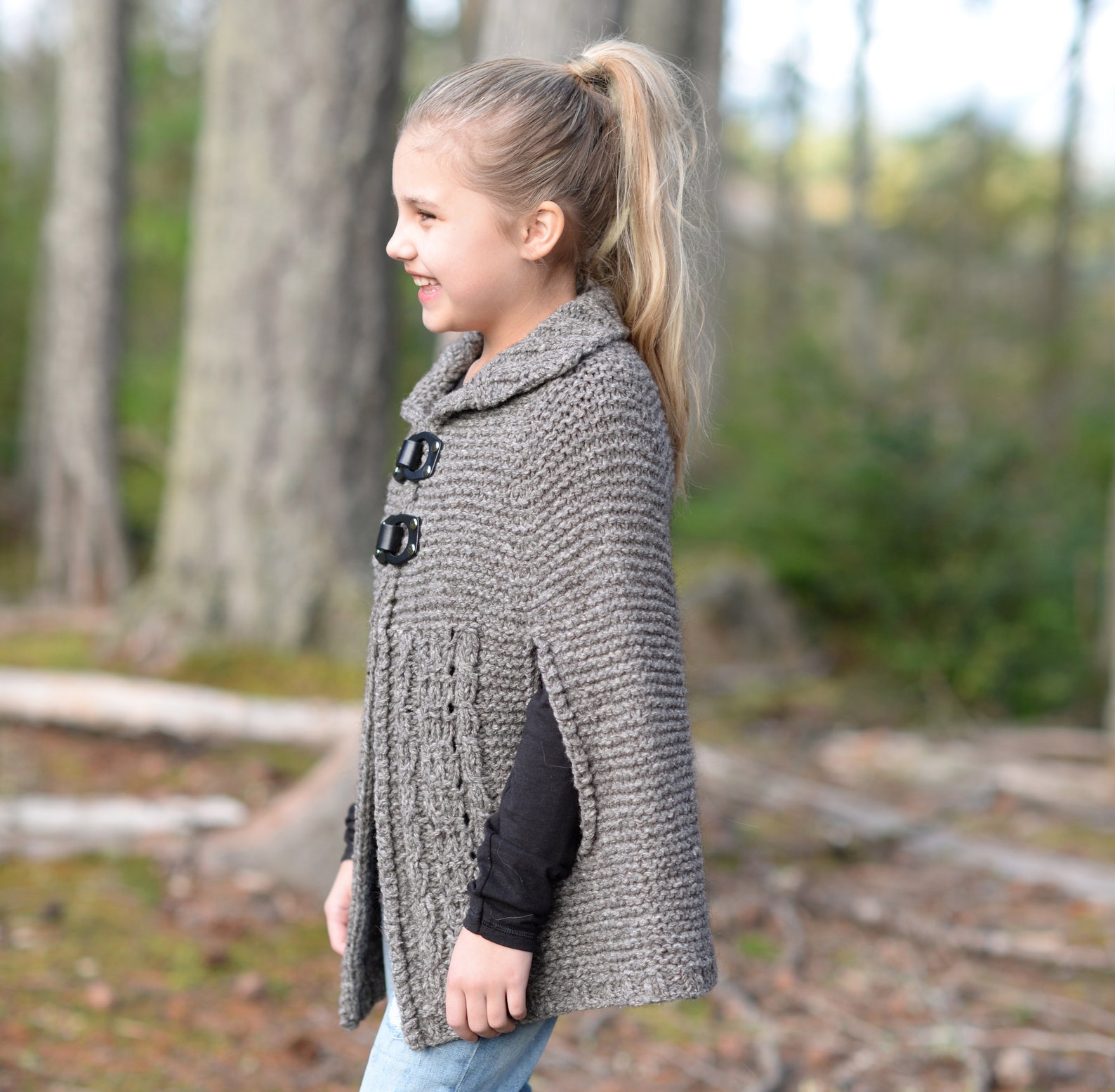 KNITTING Pattern-the Cheviot Cape Coat 3/4, 5/7, 8/10, 11/13, 14/16, Sm ...