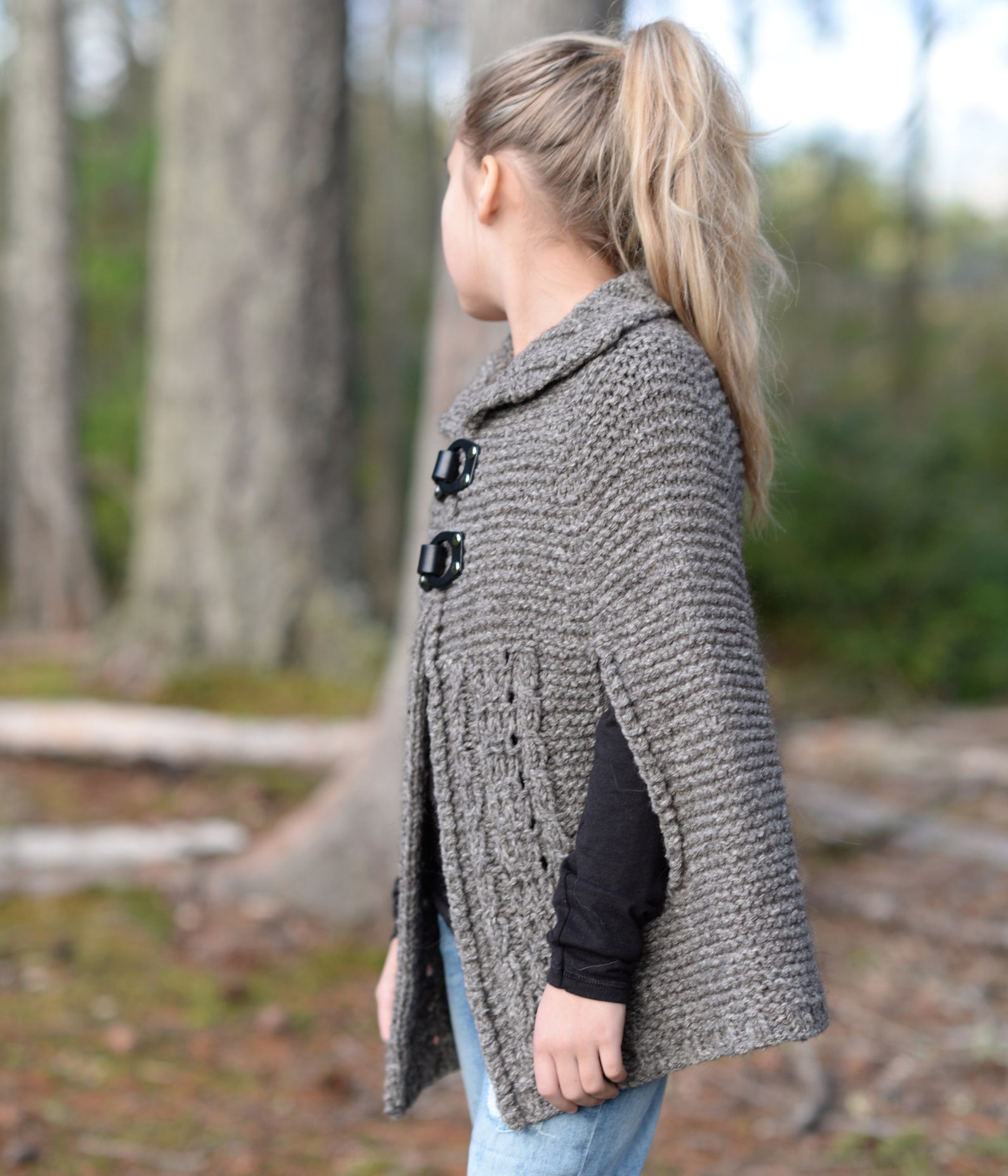 KNITTING Pattern-the Cheviot Cape Coat 3/4, 5/7, 8/10, 11/13, 14/16, Sm ...