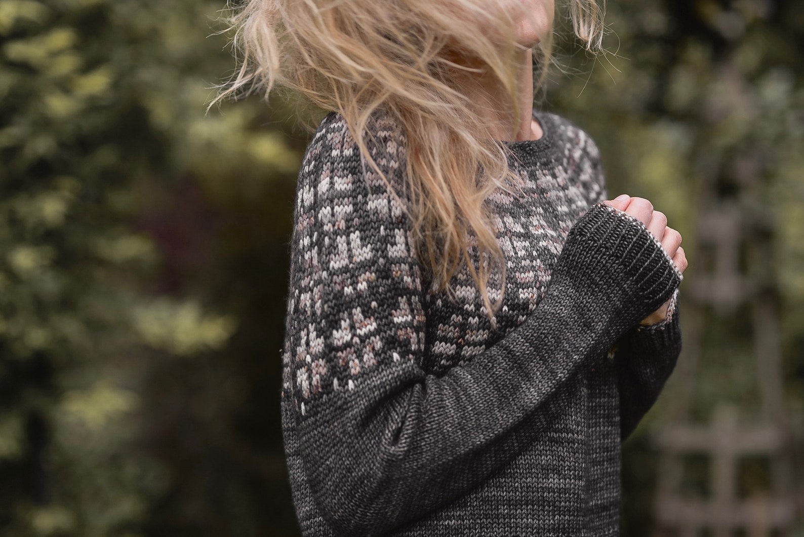 KNITTING Pattern-the Twilight Garden Sweater (1/2, 3/4, 5/6, 7/9, 10/11 ...