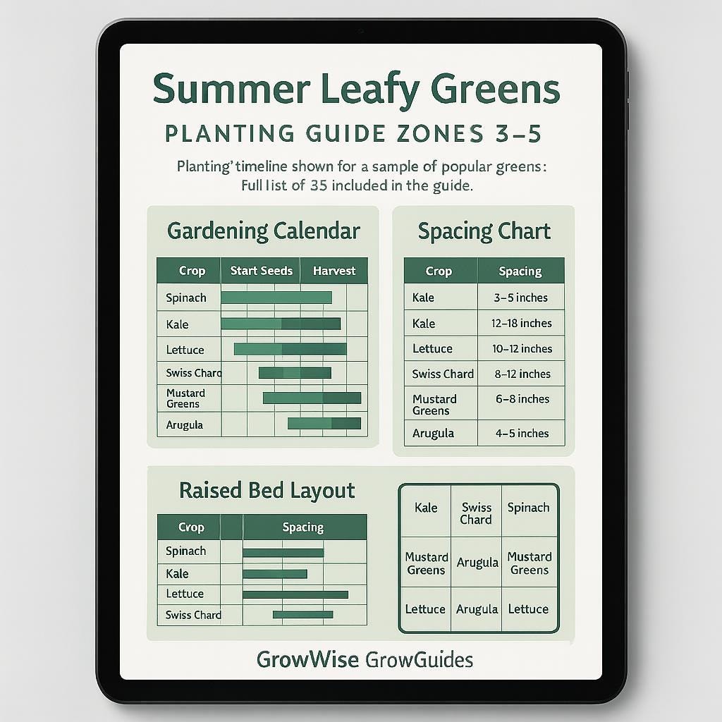 Summer Planting Calendar Zones 3–5 | Companion Planting Guide ...