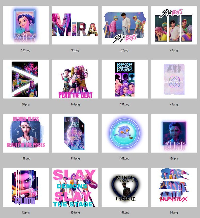 KPOP Demon Hunters DTF Heat Transfers | Custom Designs, Minimum 20 - Etsy