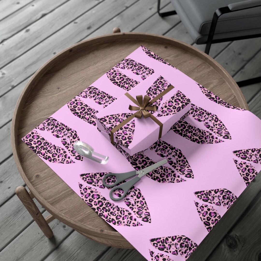 Stylish Pink Leopard Print Gift Wrap Papers for Any Occasion, Birthday ...