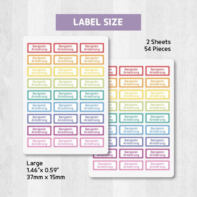 Custom Iron-on Clothing Name Labels: Waterproof, Laundry Safe - Etsy