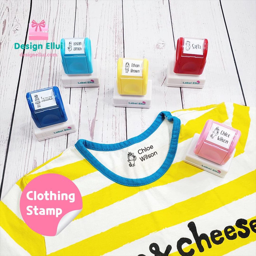 Custom Clothing Name Stamp: Personalized Fabric Label, Pre-inked - Etsy