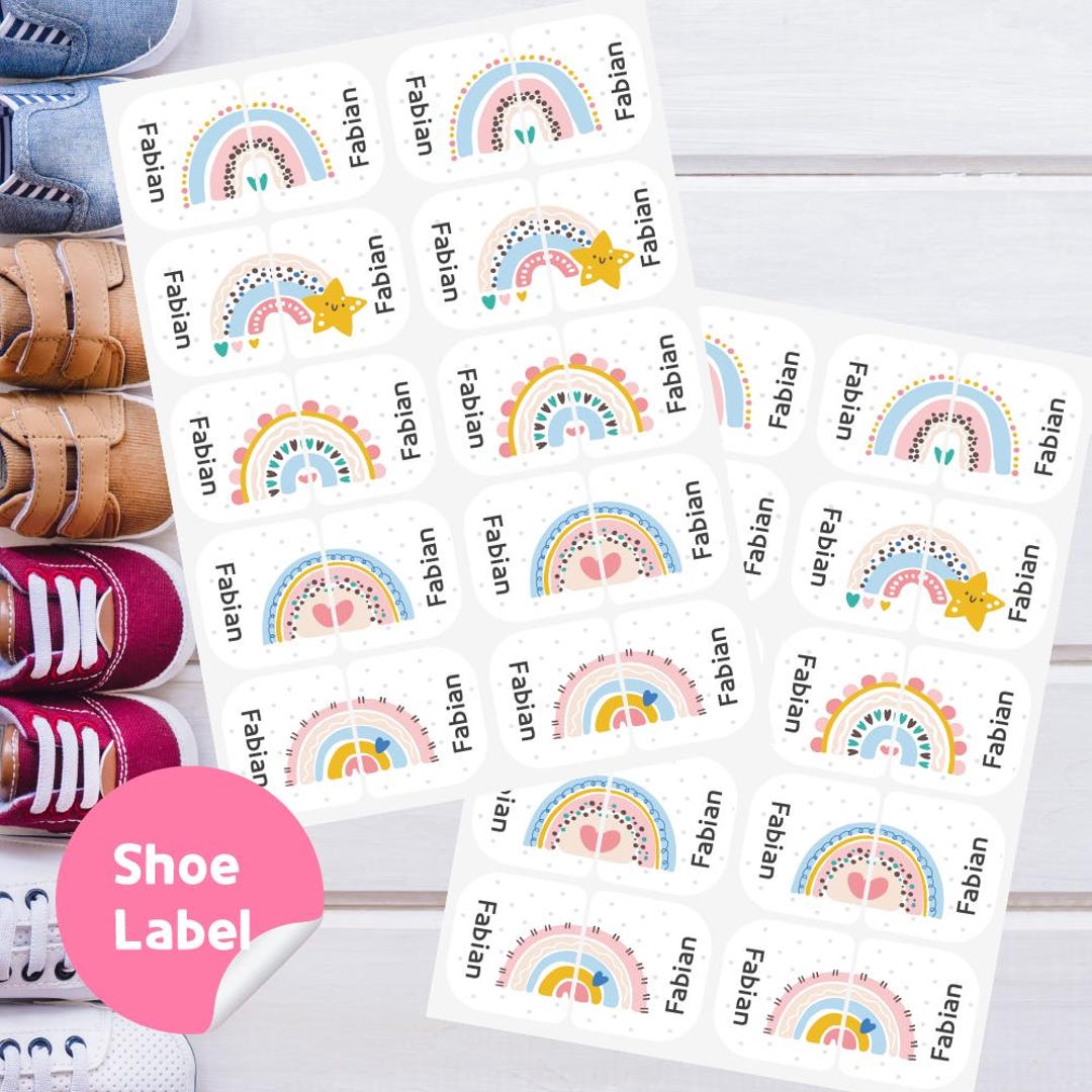 Personalized Waterproof Shoe Labels: Left/right Foot Stickers - Etsy