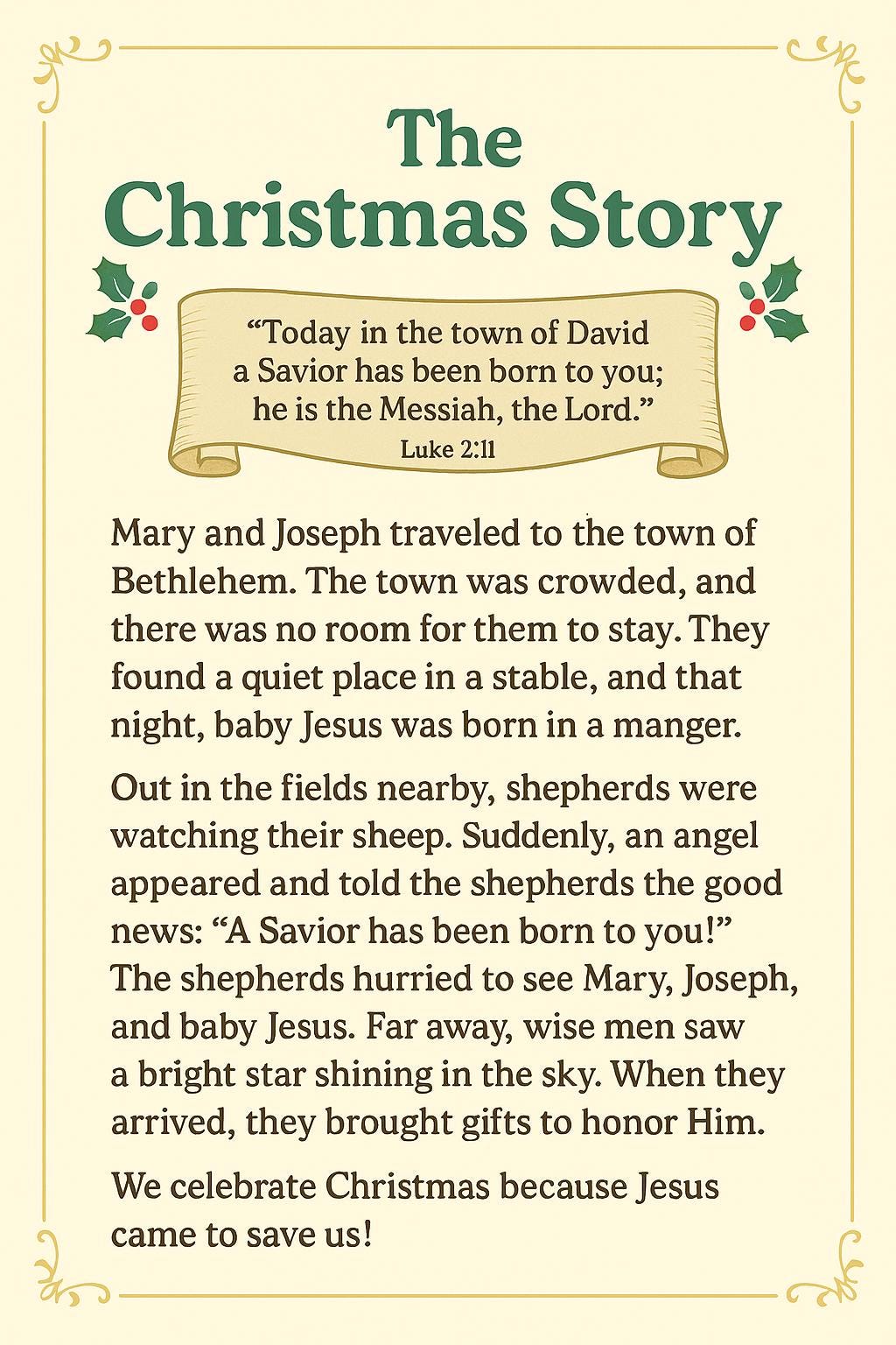 The Christmas Story Activity Bundle for Kids | Nativity Coloring Page ...