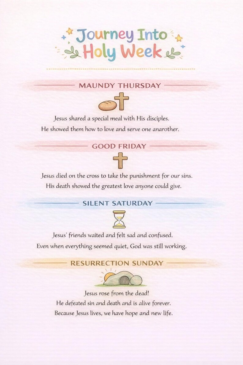 Holy Week Coloring Pages & Devotional for Kids | Journey Into Holy Week ...