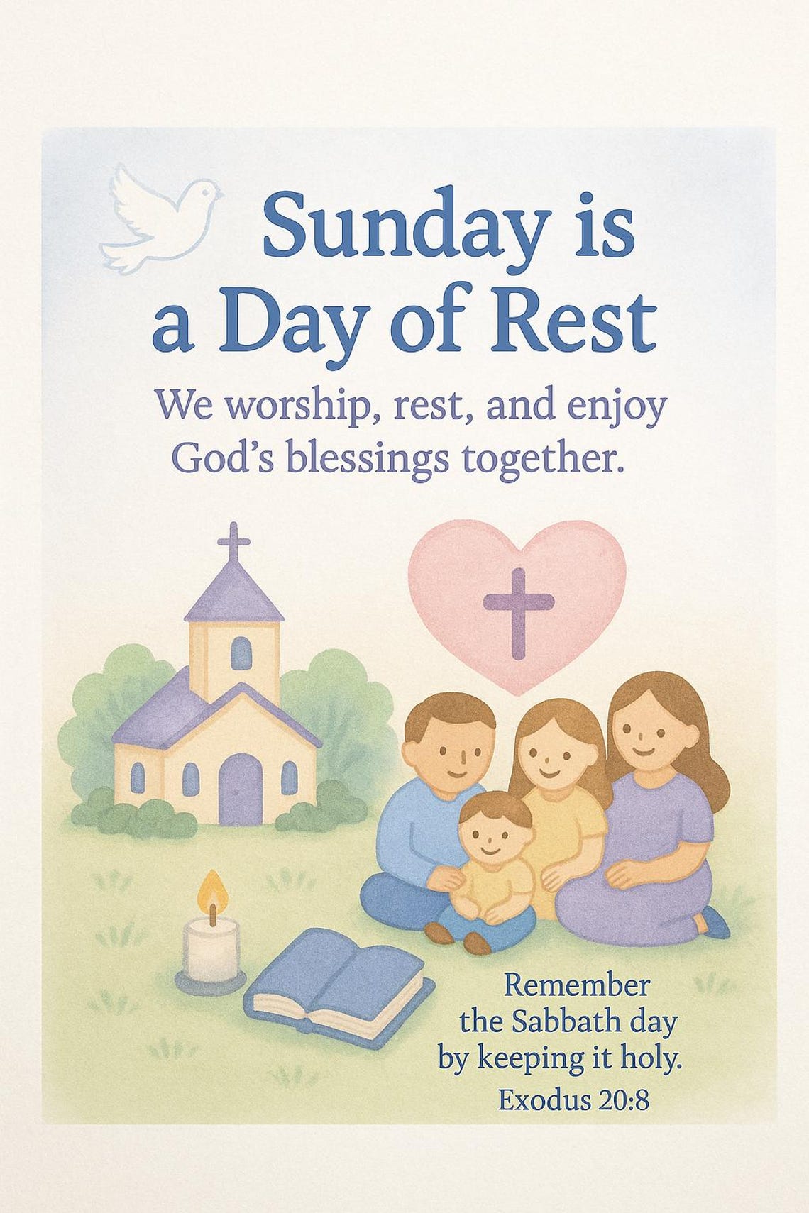 Christian Kids Printable Bundle | Weekly Chore Chart, Reflection Page ...