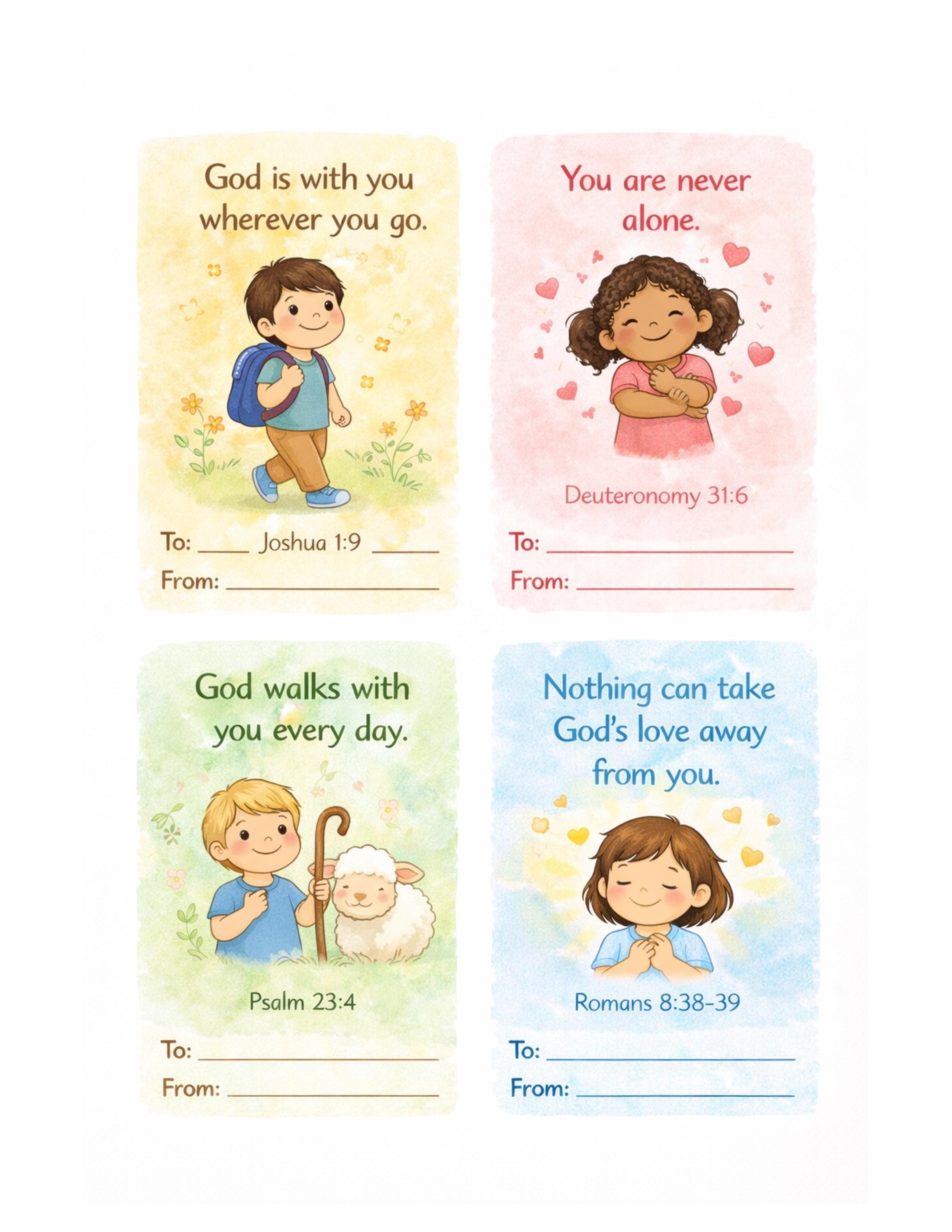 Christian Valentine Cards for Kids Printable | Bible Verse Valentines ...