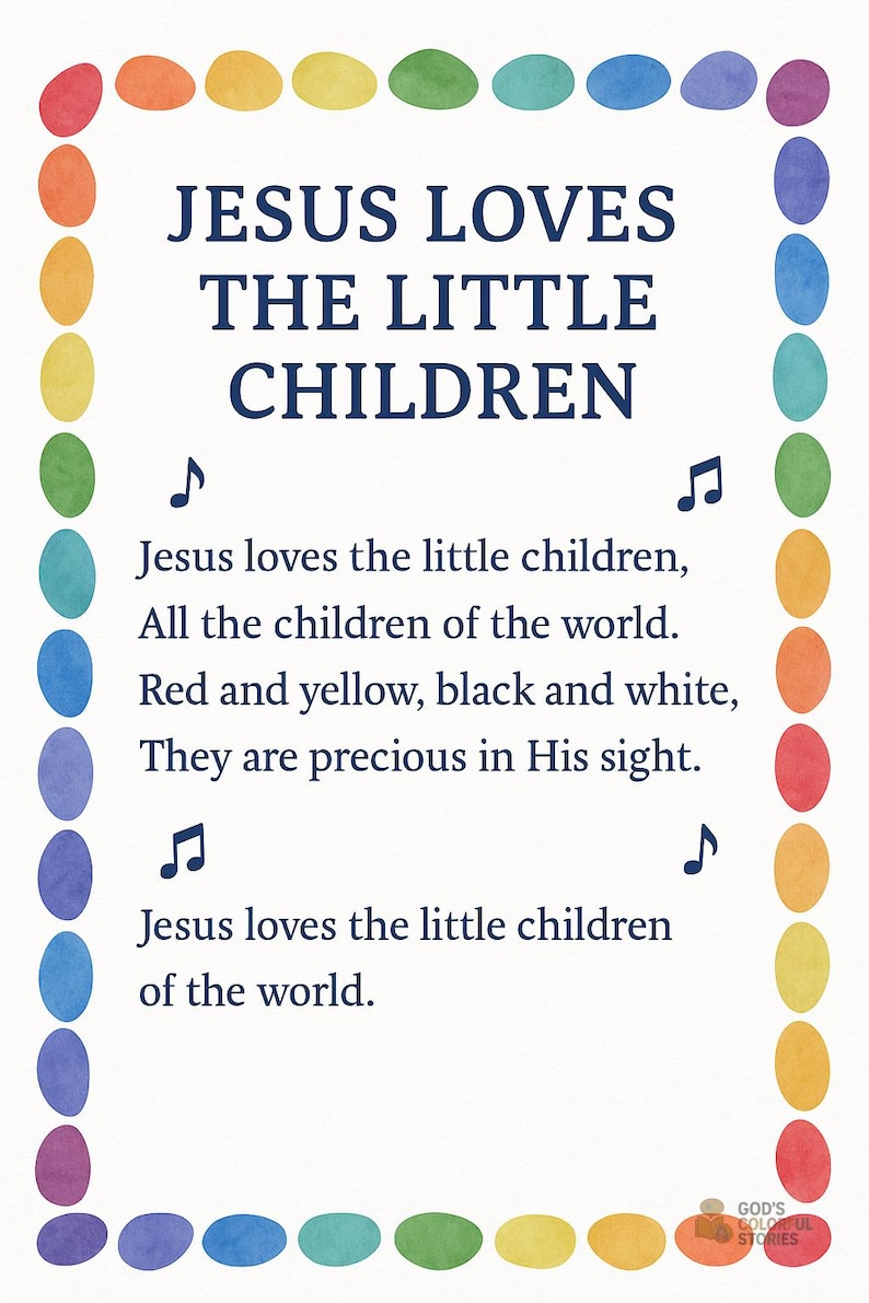 Jesus Loves the Children Printable Set: Bible Story, Coloring Page ...