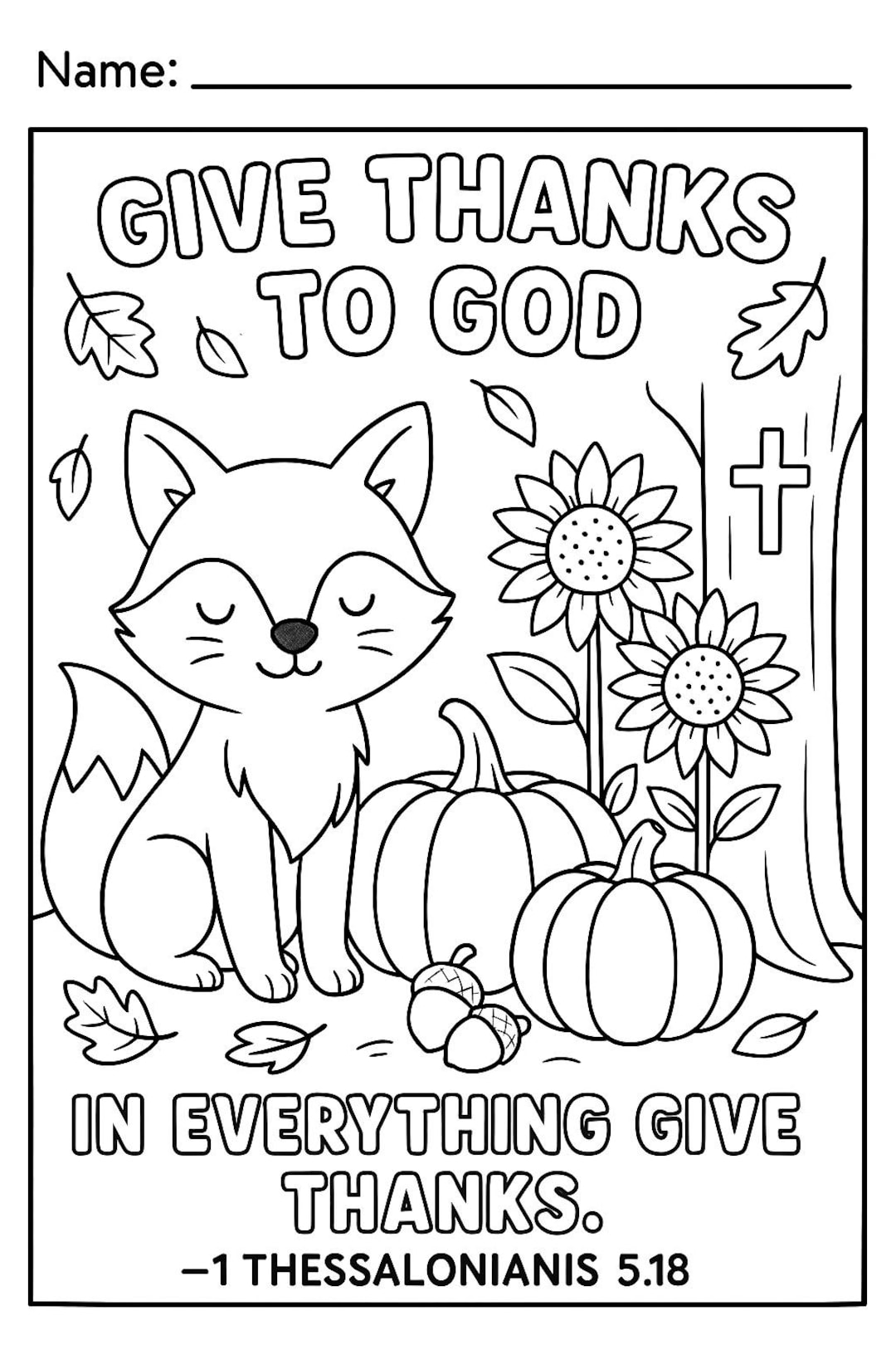 Fall Bible Devotional & Coloring Pages for Kids: Thanksgiving Gratitude ...