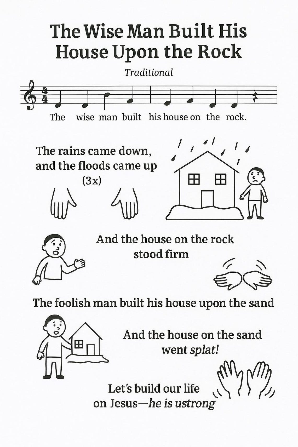 Wise and Foolish Builders Bible Lesson Bundle | Kids Printable Activity ...