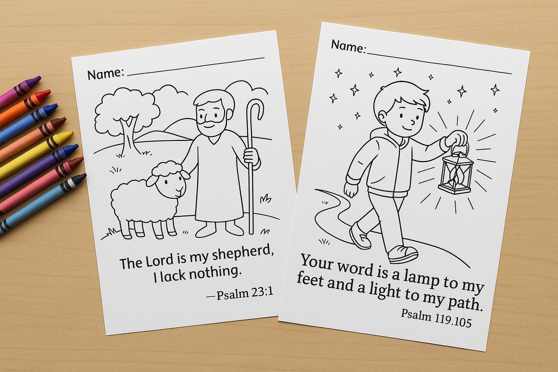 Psalms for Kids Printable Bible Lesson Bundle | 8 Week Devotional ...