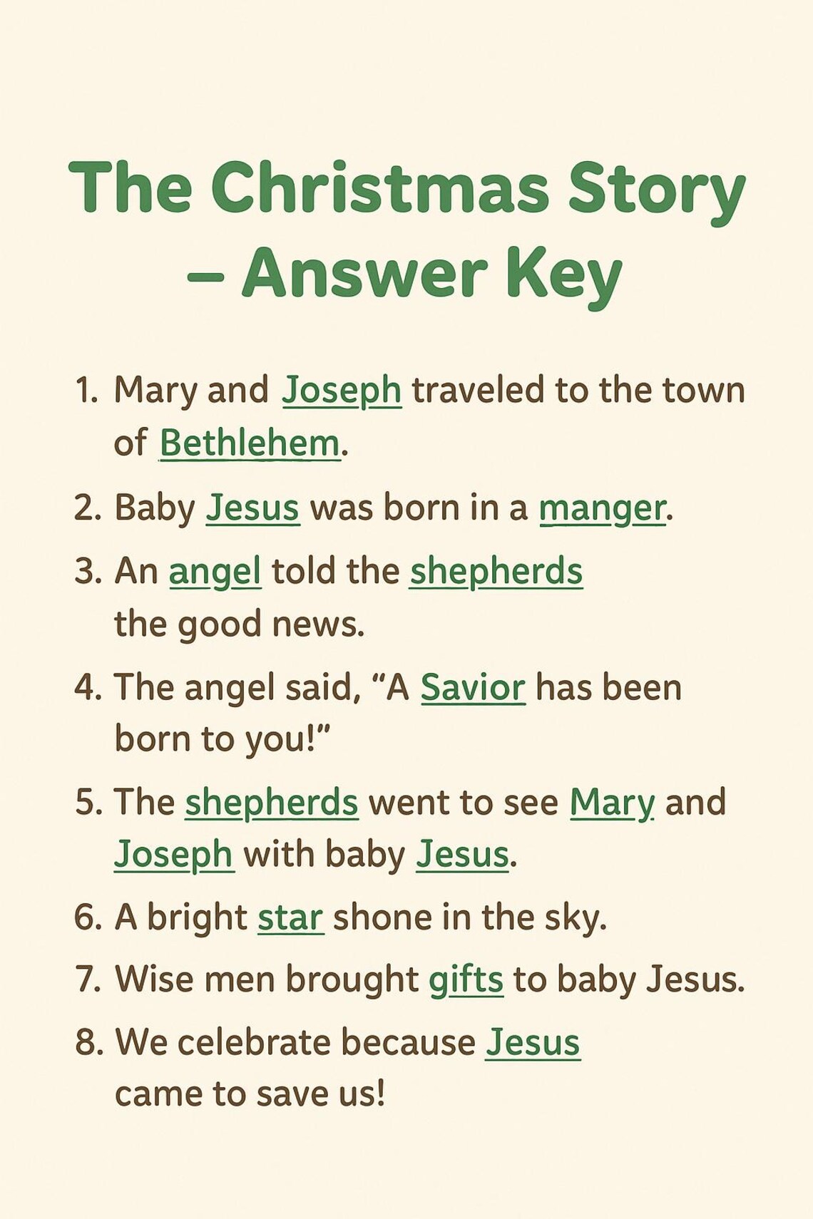 The Christmas Story Activity Bundle for Kids | Nativity Coloring Page ...