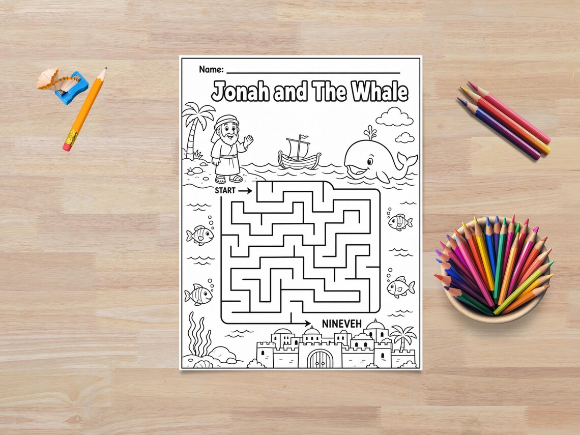 Jonah and the Whale Bible Lesson Bundle for Kids | Sunday School ...