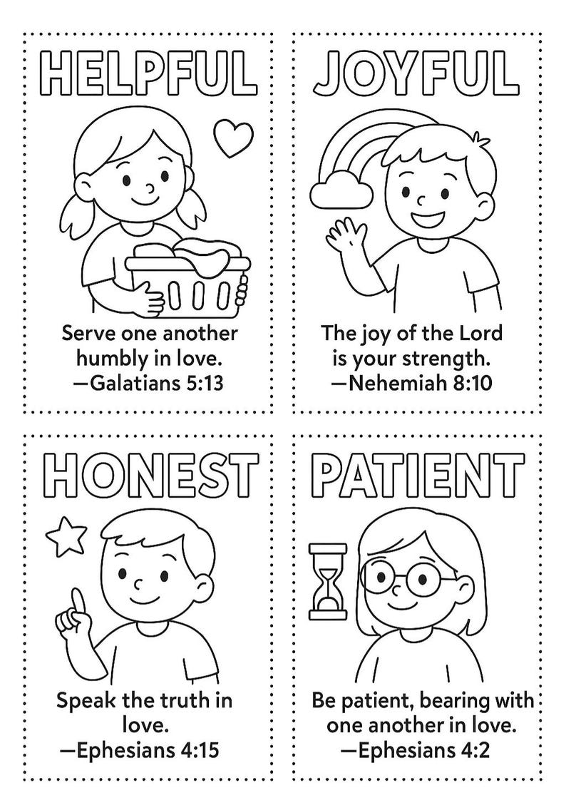 God Made Me Special" Kids Christian Coloring Page + 12 Affirmation ...