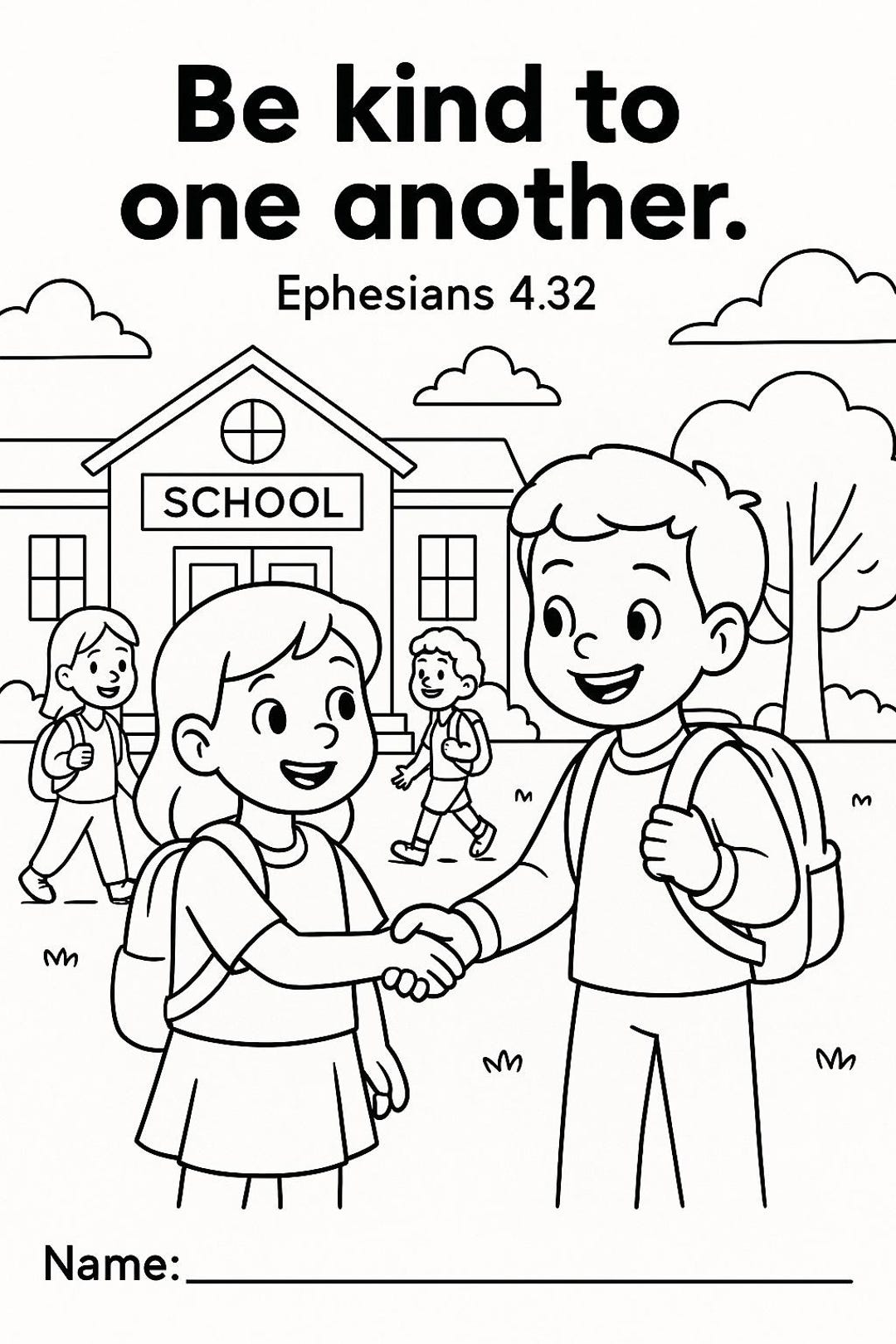 Kindness Activity Bundle: Bible Lesson, Tracker & Coloring Page ...