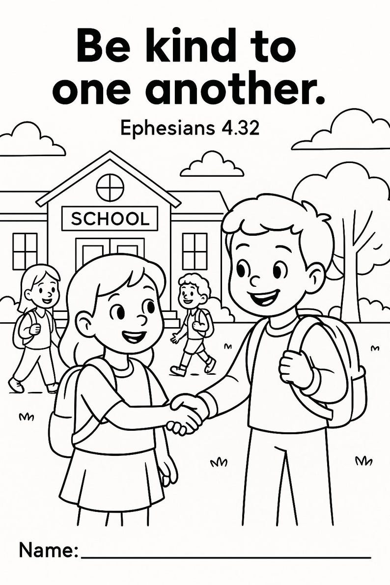 Kindness Activity Bundle: Bible Lesson, Tracker & Coloring Page ...