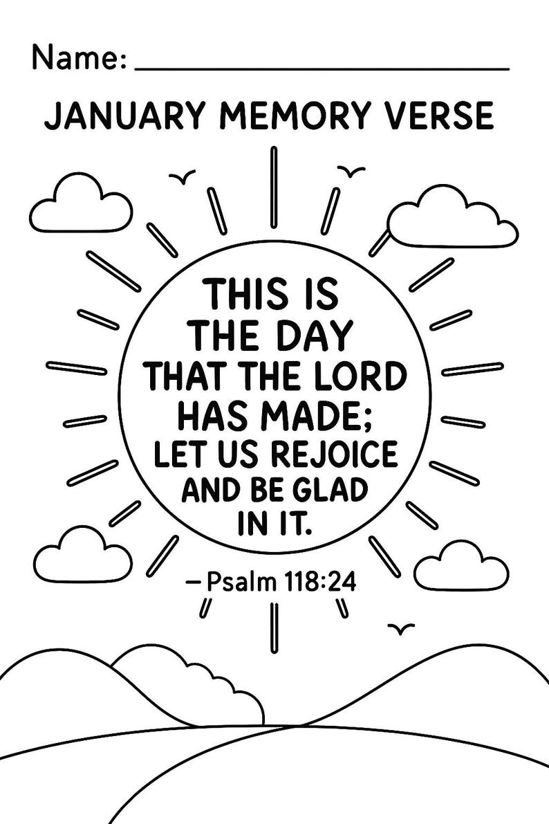 2026 January Christian Activity Pack | Kids Bible Printables ...