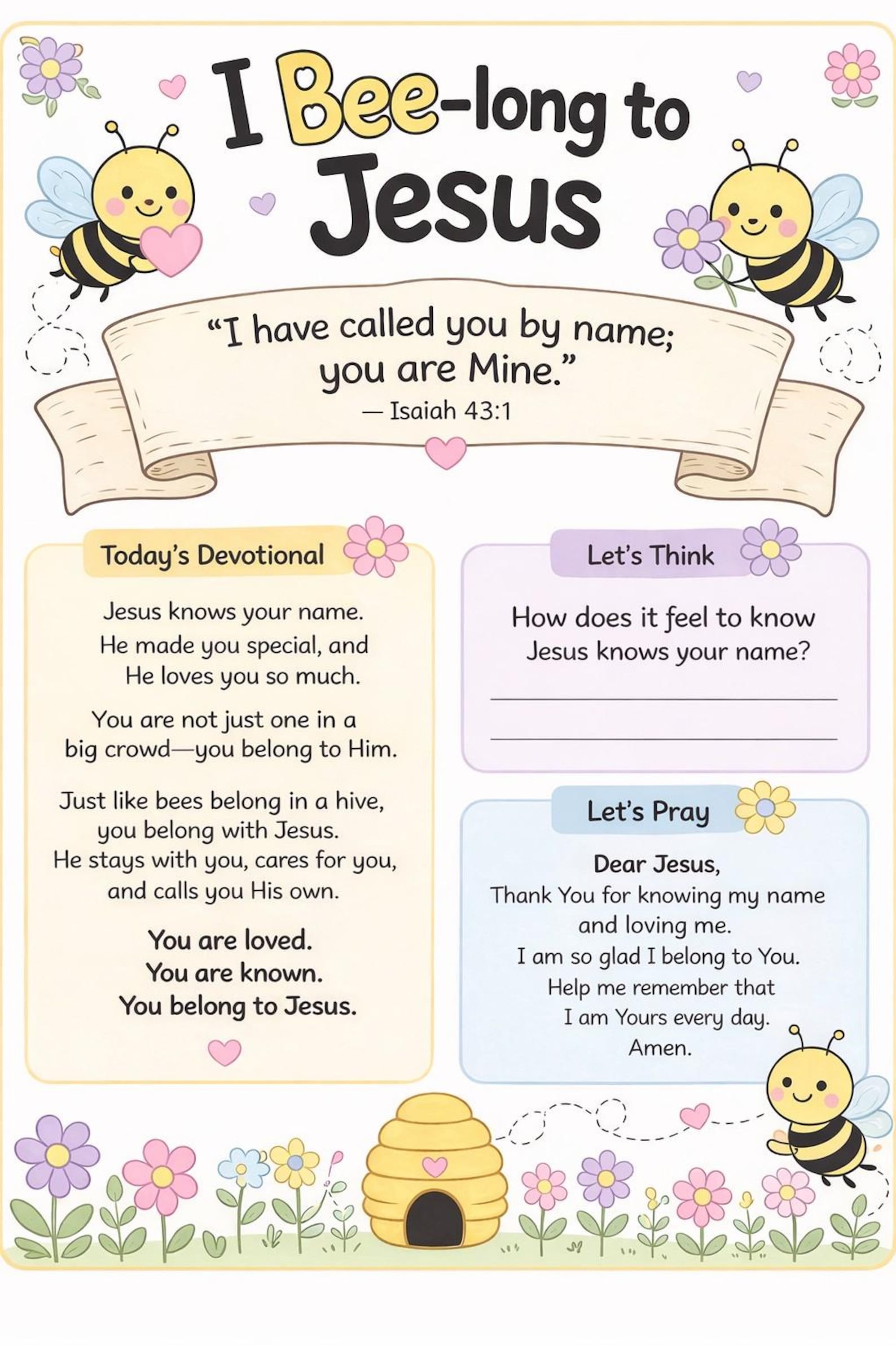 Christian Kids Activity Bundle Printable | Bee Like Jesus Craft ...
