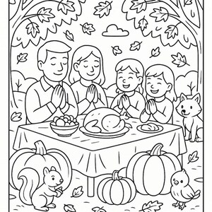 Thanksgiving Kids Activity Bundle: Coloring, Cards, Placemat (PDF + PNG ...