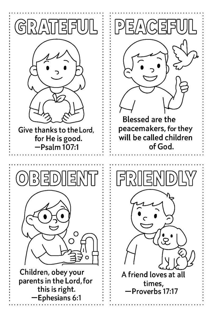 God Made Me Special" Kids Christian Coloring Page + 12 Affirmation ...