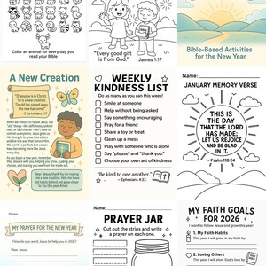 2026 January Christian Activity Pack | Kids Bible Printables ...