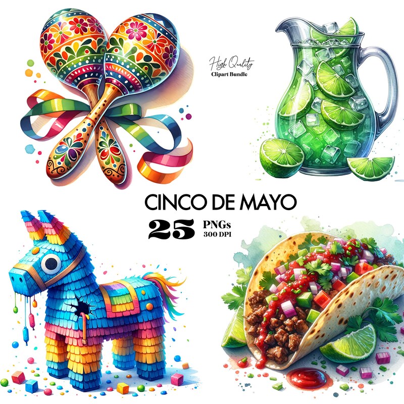 Cinco De Mayo Background Clipart - Etsy