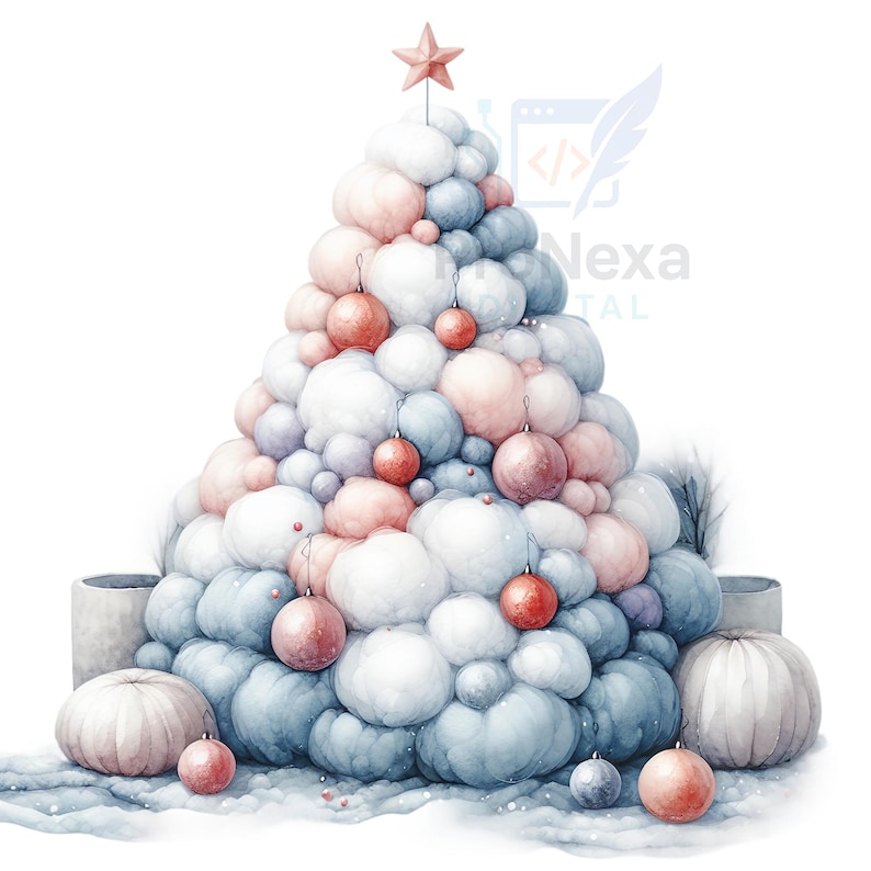 Christmas Tree Clipart Bundle: High-resolution Pngs (digital Download ...