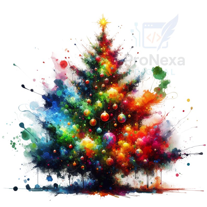 Christmas Tree Clipart Bundle: High-resolution Pngs (digital Download ...