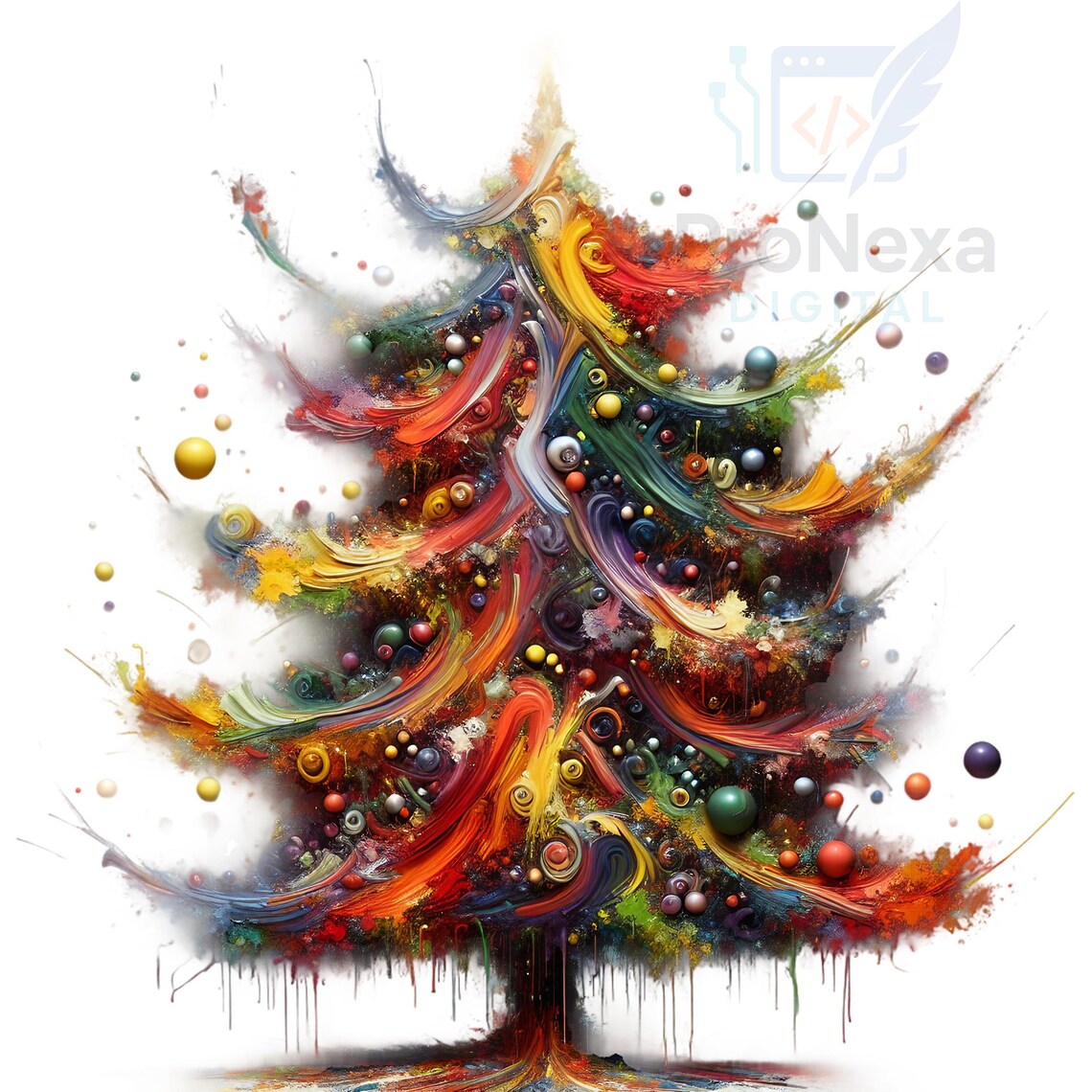 Christmas Tree Clipart Bundle: High-resolution Pngs (digital Download ...