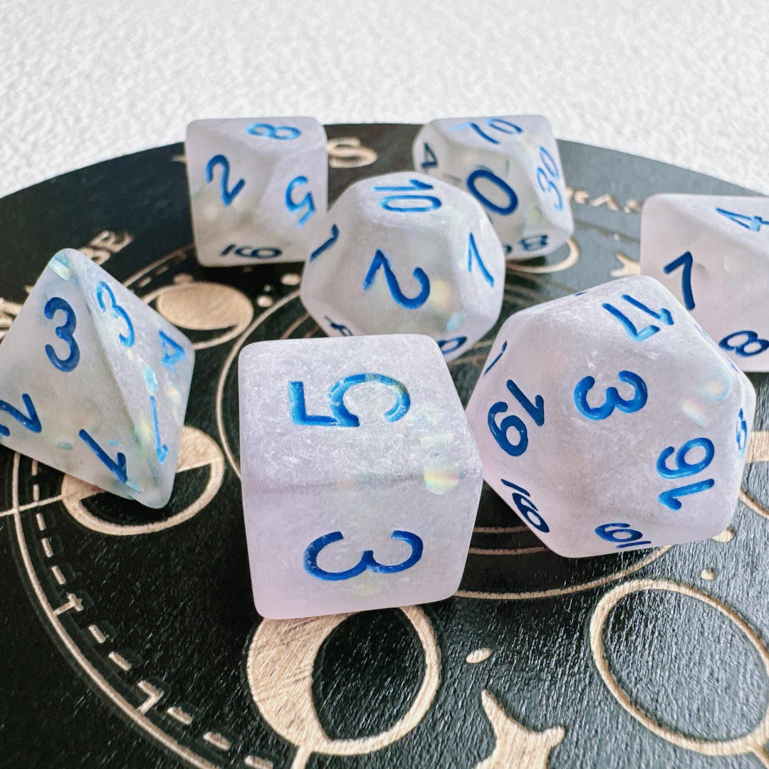 DND Dice Set, Transparent Sharp Edge D&D Dice Full Set, Dungeons and ...