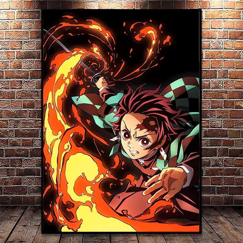 Demon Slayer Anime Poster Set, Kimetsu No Yaiba Manga Decor - Etsy
