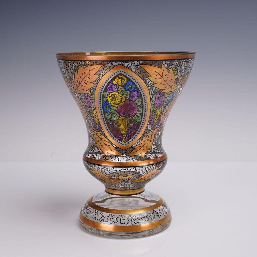 Art Deco Enamel Vase: Bohemian Haida Glass, 1920s - Etsy