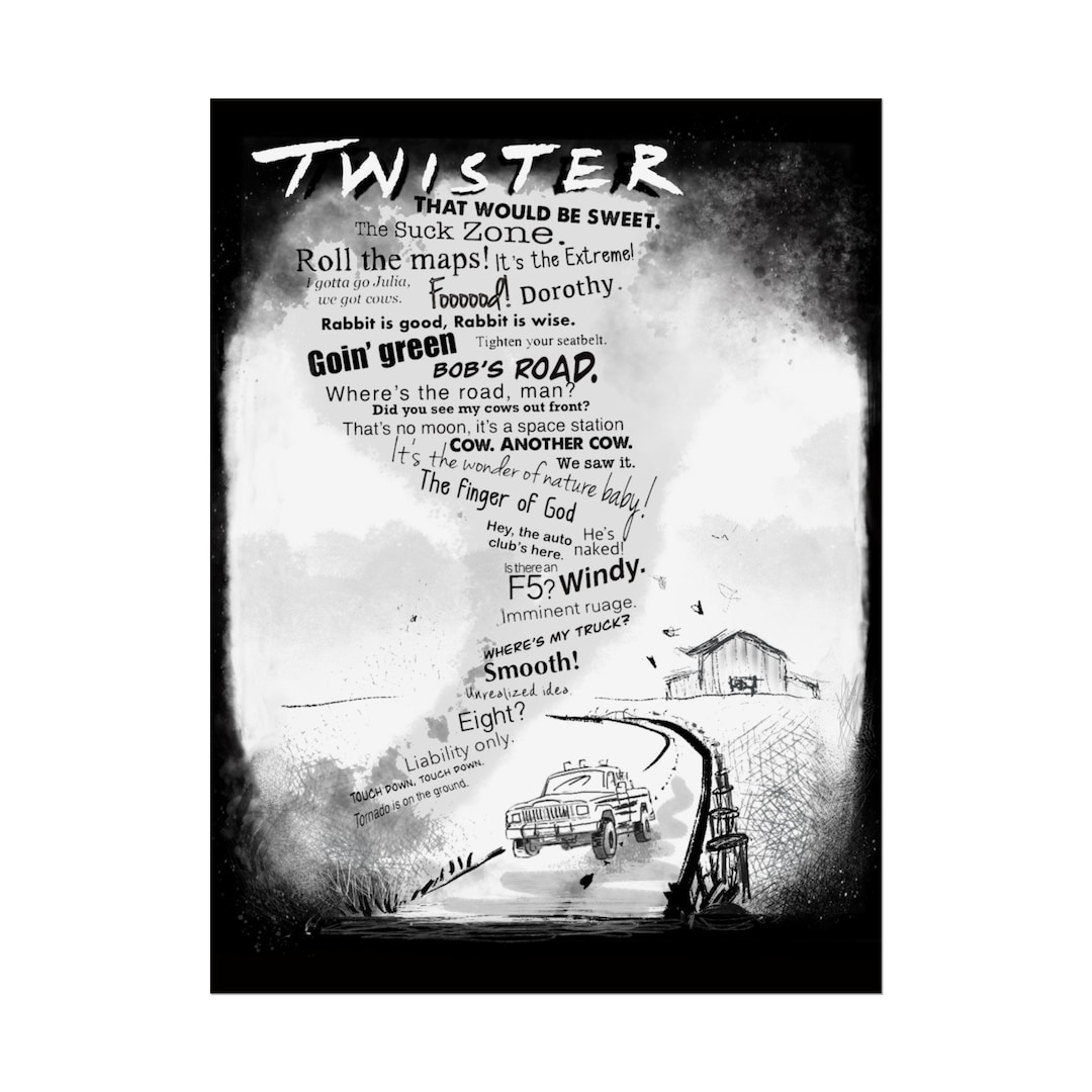 Twister Movie Quotes Poster - Etsy