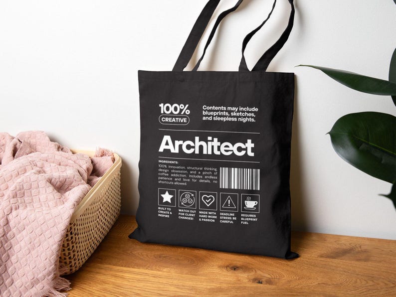Personalized Architect Tote Bag, Custom Architect Gift, Funny ...