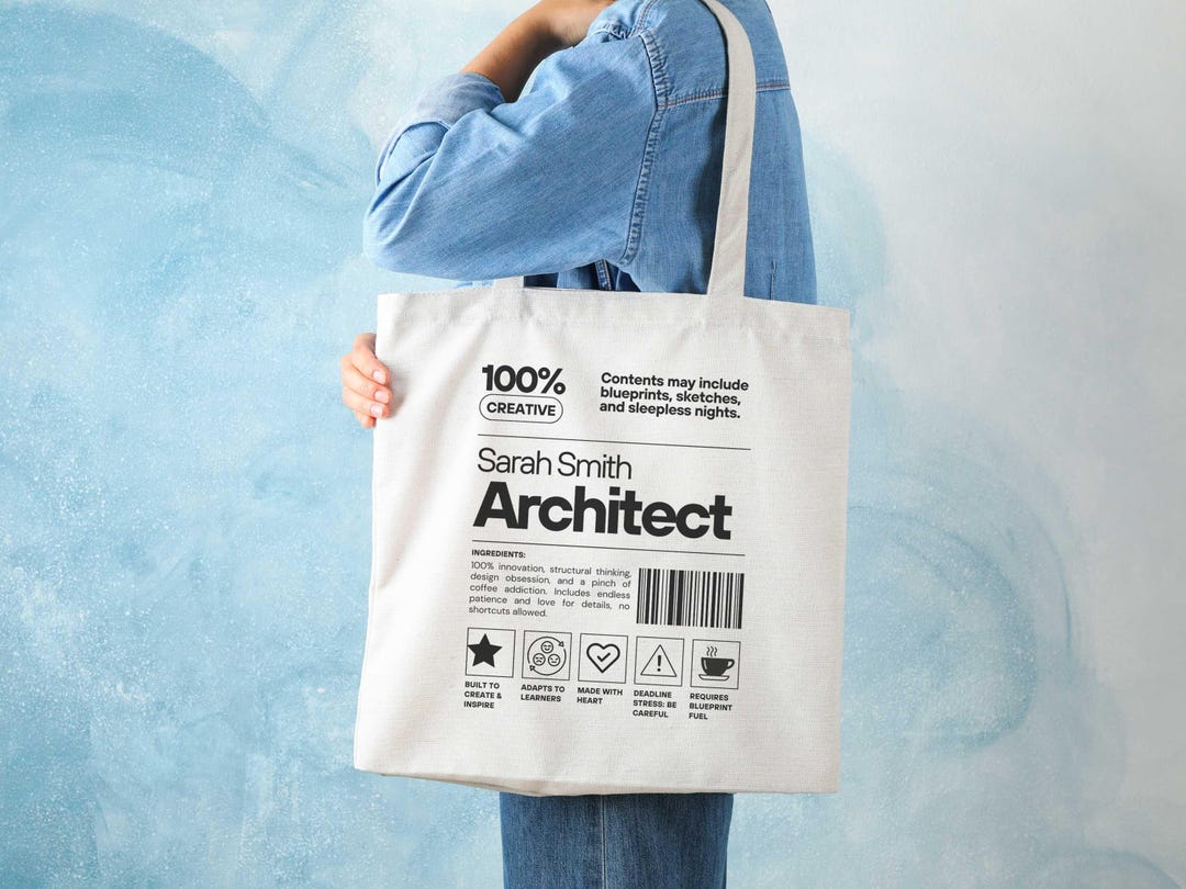 Personalized Architect Tote Bag, Custom Architect Gift, Funny ...