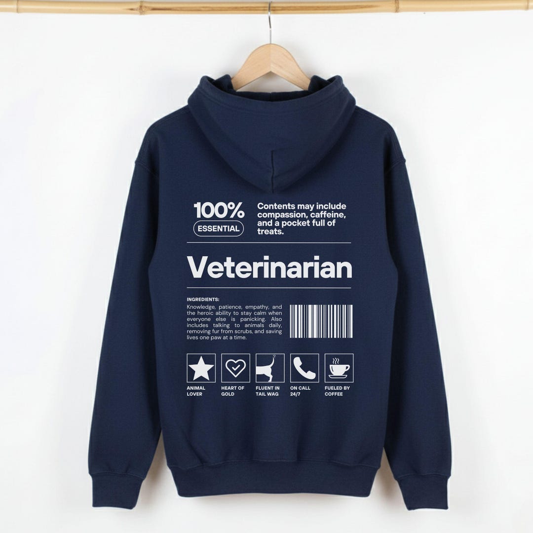 Custom Veterinarian Hoodie, Sweatshirt & Shirt, Personalized Vet Grad ...
