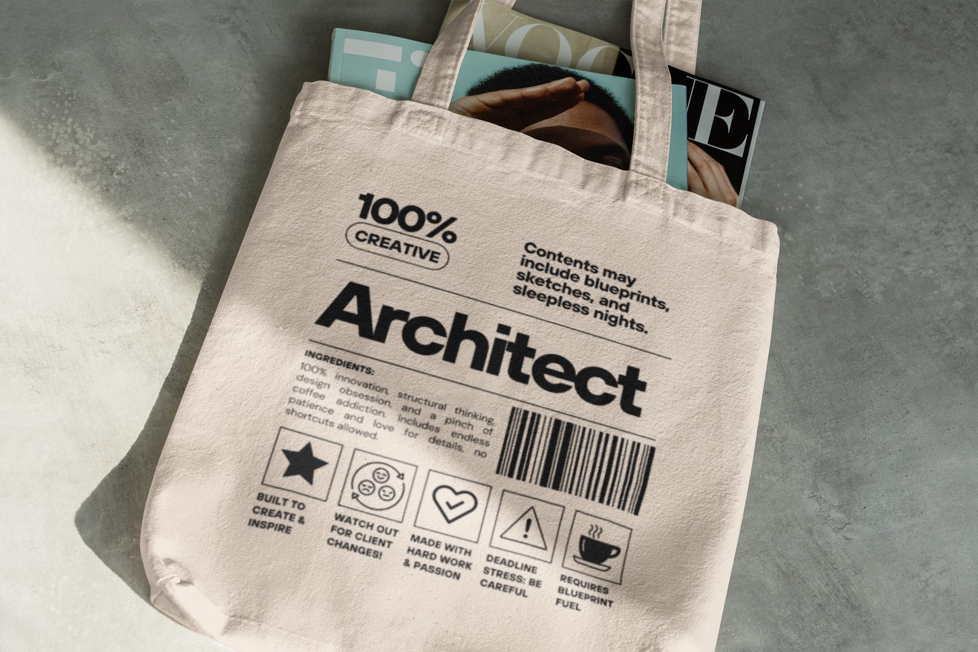 Personalized Architect Tote Bag, Custom Architect Gift, Funny ...