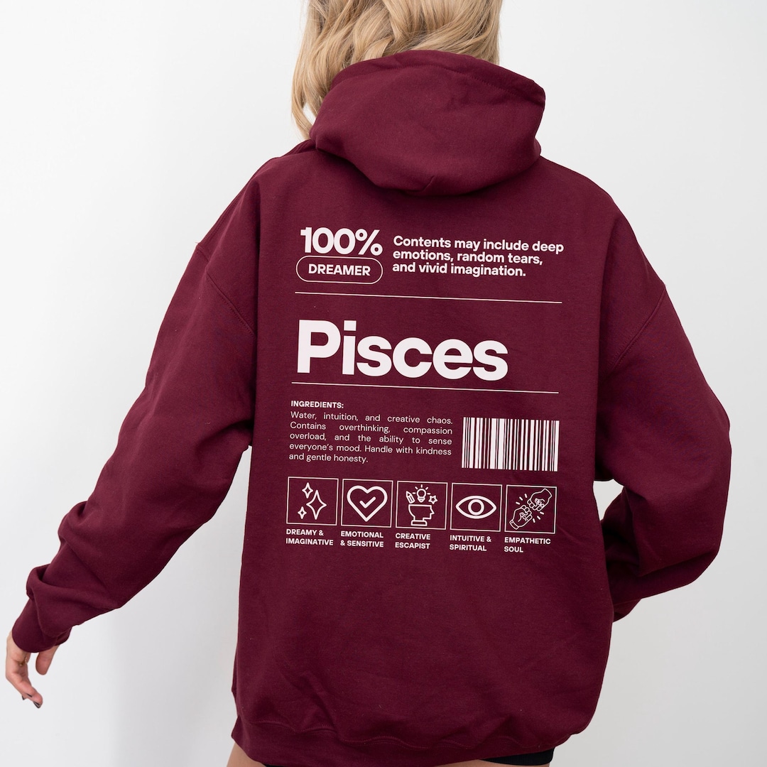 Funny Pisces Hoodie Sweatshirt & Shirt, Pisces Zodiac Sign Sweater ...