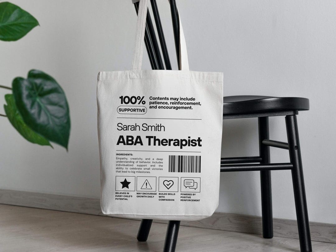 Custom ABA Graduation Gift, RBT Tote Bag Personalized, Future BCBA ...