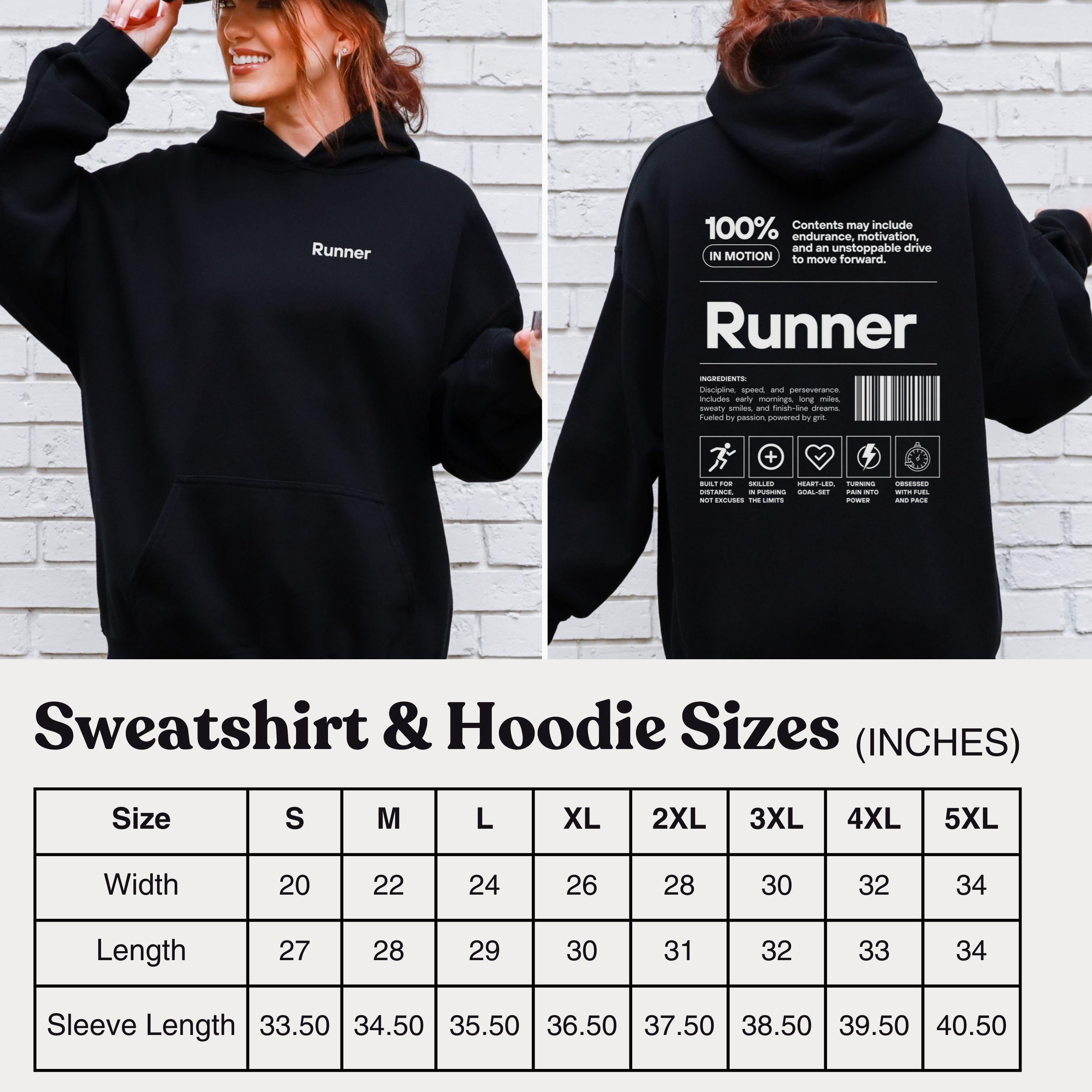 Funny Runner Hoodie, Marathon Gift for Runners, Motivational Runner's ...