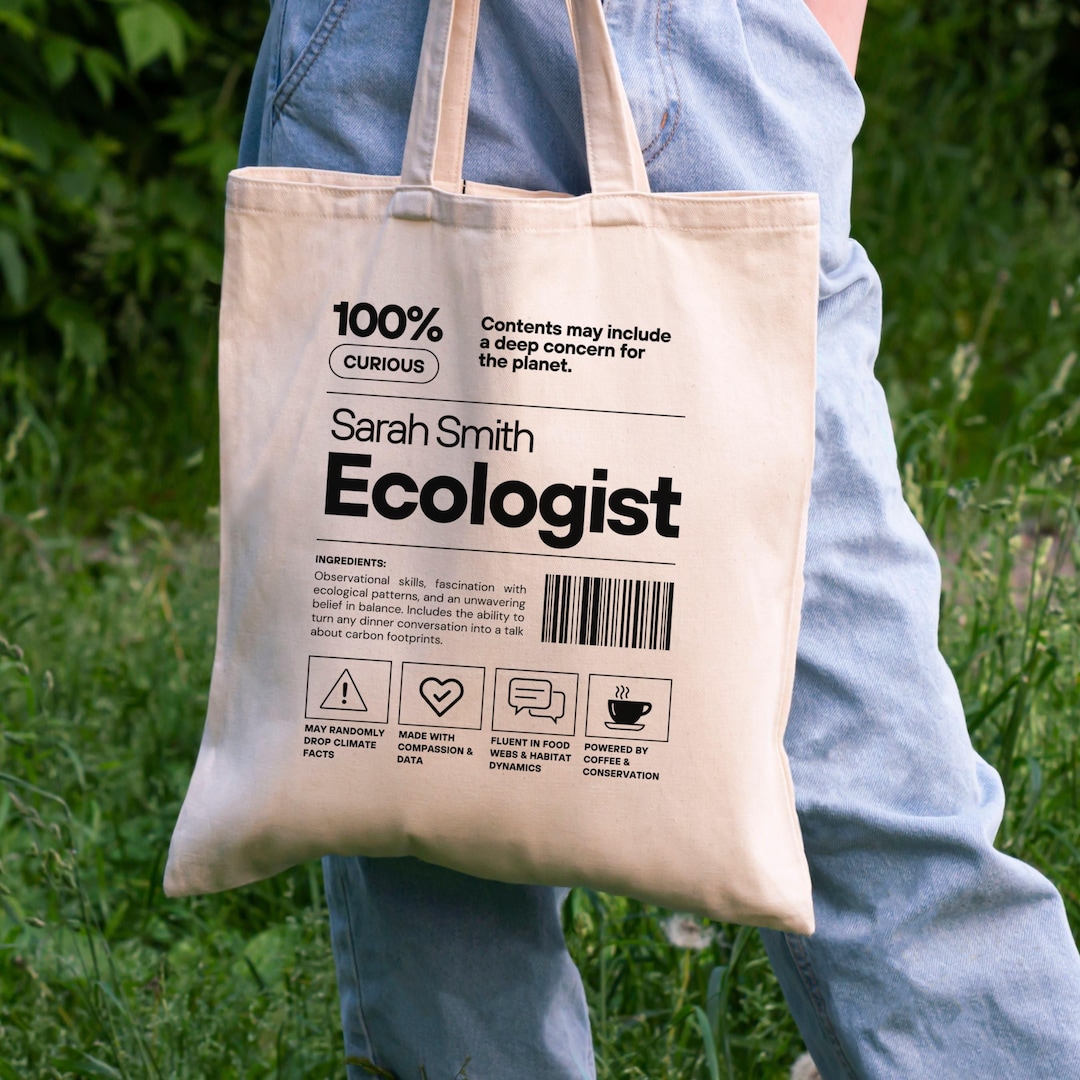 Personalized Ecologist Tote Bag, Custom Environmental Scientist Gift - Etsy