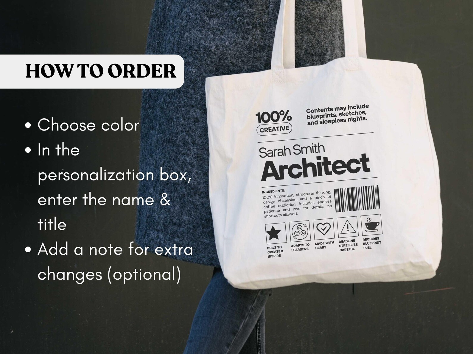 Personalized Architect Tote Bag, Custom Architect Gift, Funny ...