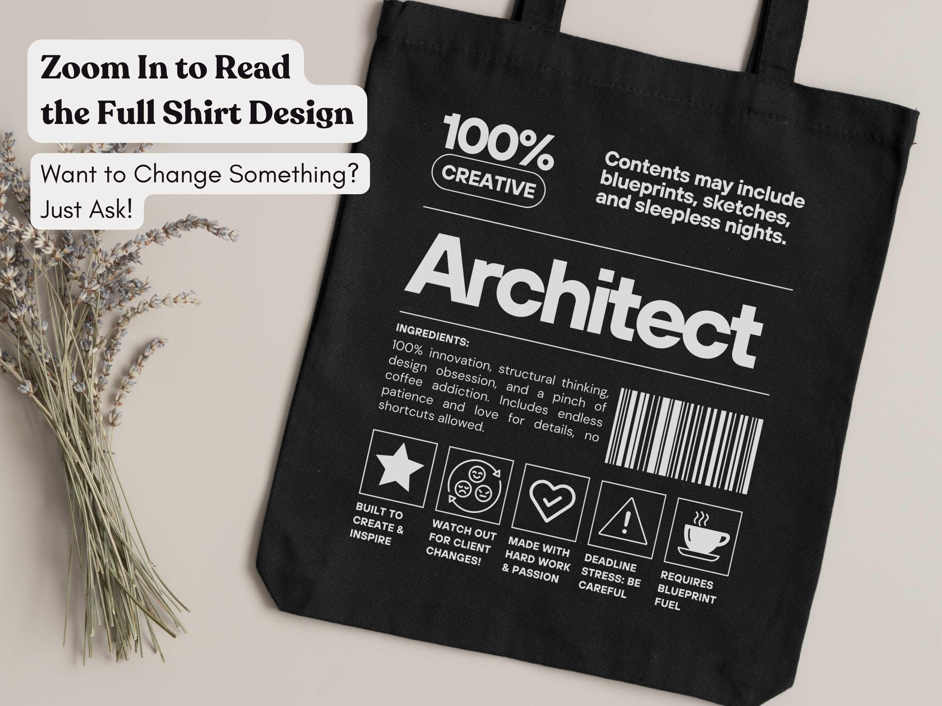 Personalized Architect Tote Bag, Custom Architect Gift, Funny ...
