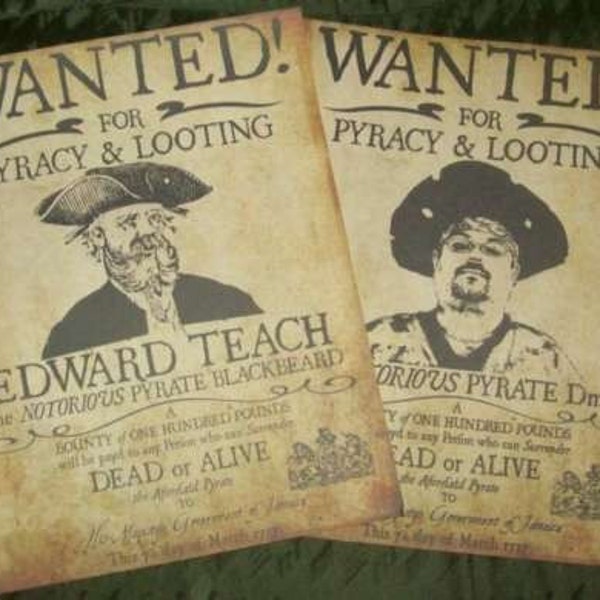 Custom Pirate Wanted Poster - Etsy
