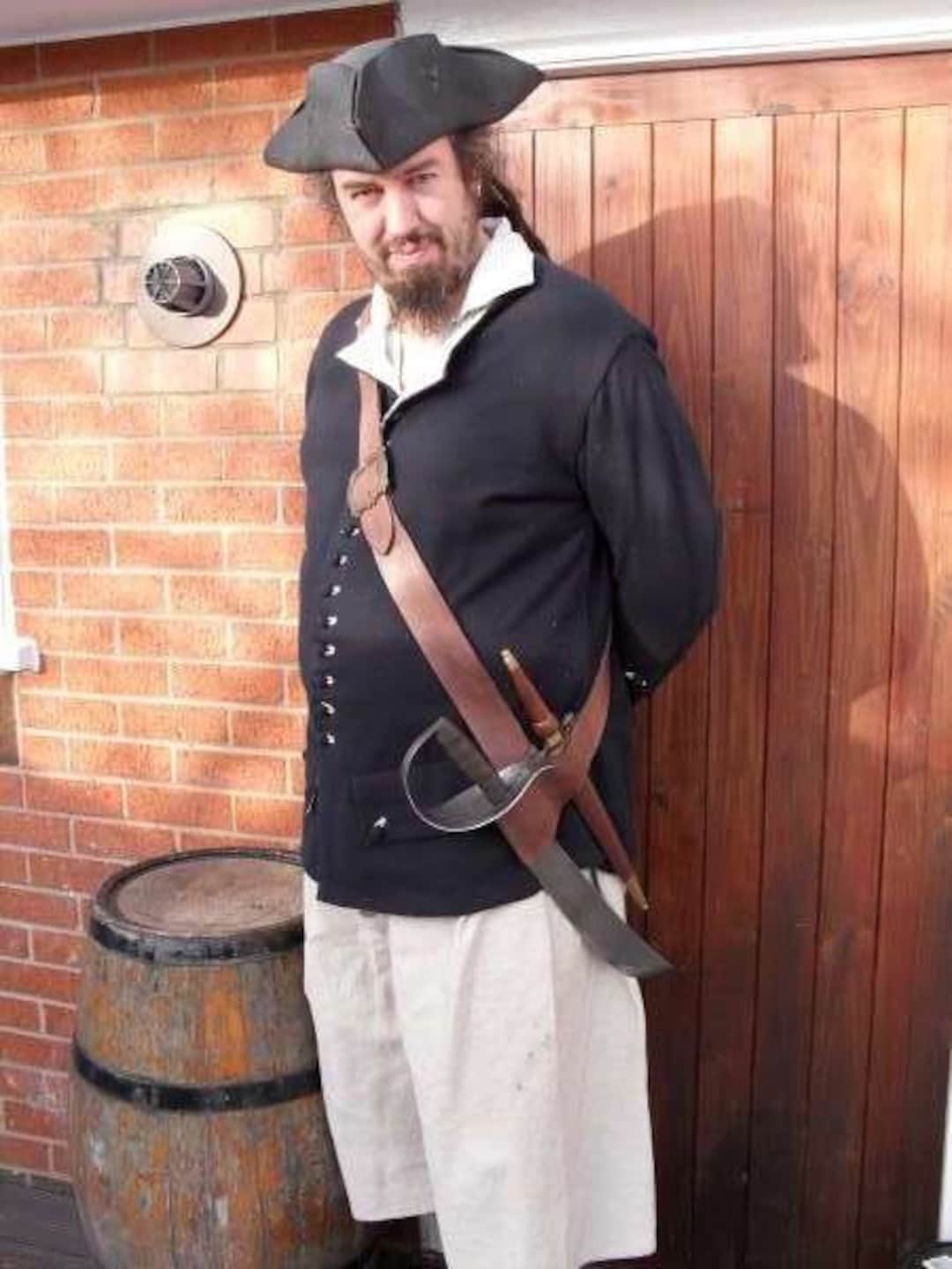 Handmade Pirate Baldrick, Swordbelt, Genuine Leather, Replica Captain ...